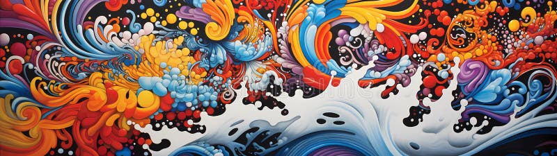 Ultra-Wide Background of an Abstract Canvas of Crazy Patterns and ...