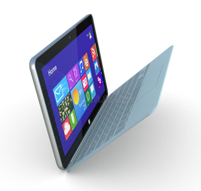 Ultrabook convertible stock illustration. Illustration of mobile - 35171083