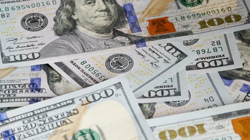 Falling Dollar Banknotes. Seamless Looped Clip. Dollar Bills Falling ...