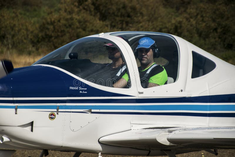 Ultralight Plane Flying in an Airfield Editorial Stock Photo - Image of ...