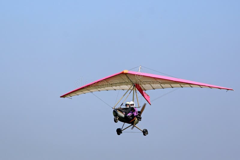 Ultralight Airplane Flying in a Blue Sky Stock Photo - Image of ...