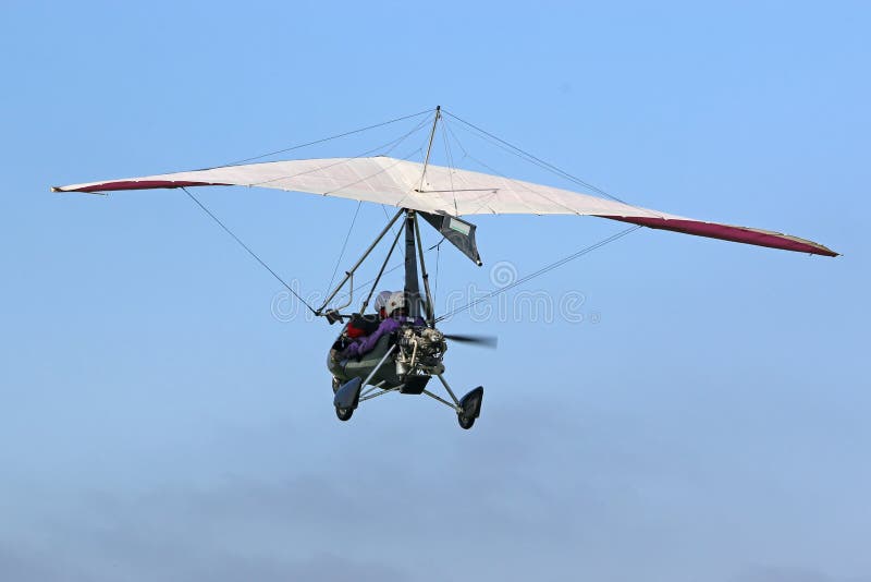 Ultralight Airplane Flying in a Blue Sky Stock Photo - Image of ...