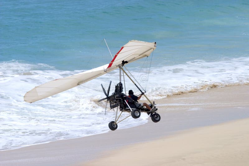 Ultralight Flying Over the Ocean Stock Photo - Image of ultralight ...