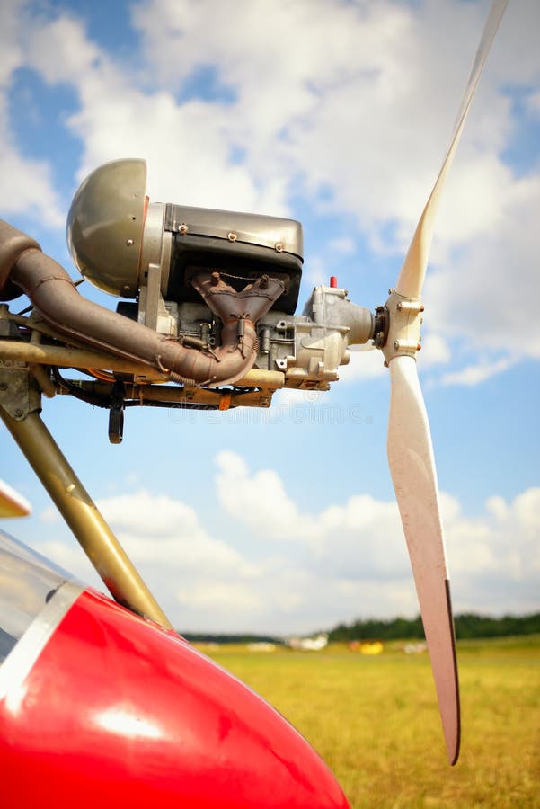 Engine of the Ultralight Aircraft Stock Photo - Image of airplane ...