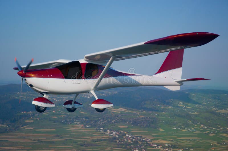 Ultralight Ultralight Airplane Stock Image - Image of view, aviator ...