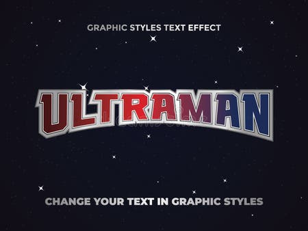 Ultraman Superhero Logo Graphic Styles Text Effect Stock Vector ...