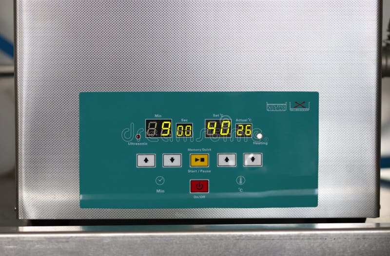 Ultrasonic Bath Setting Display Used for Cleaning Objects and Jewelry ...