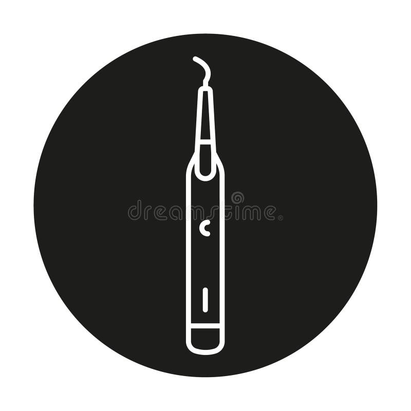 Ultrasonic Scaler Line Black Icon Stock Vector - Illustration of ...