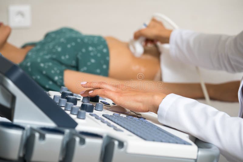Ultrasonic Scanning of Internal Organs Stock Photo - Image of ...
