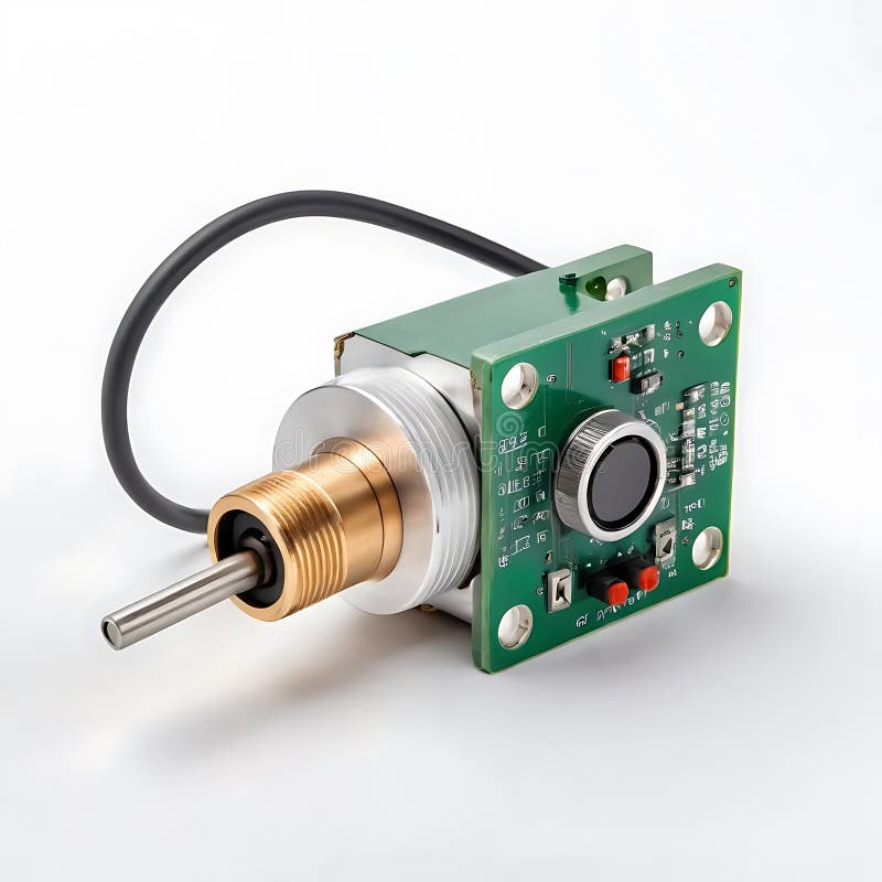 Ultrasonic Sensor Isolated on a White Background Stock Photo - Image of ...