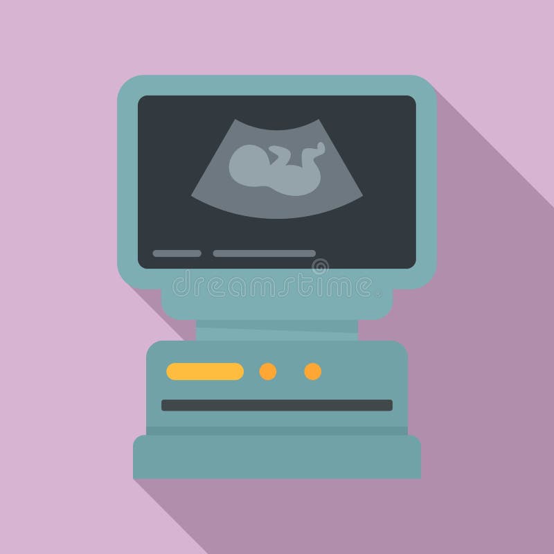 Ultrasound Icon In Flat Style Scanner Equipment Vector Illustration On