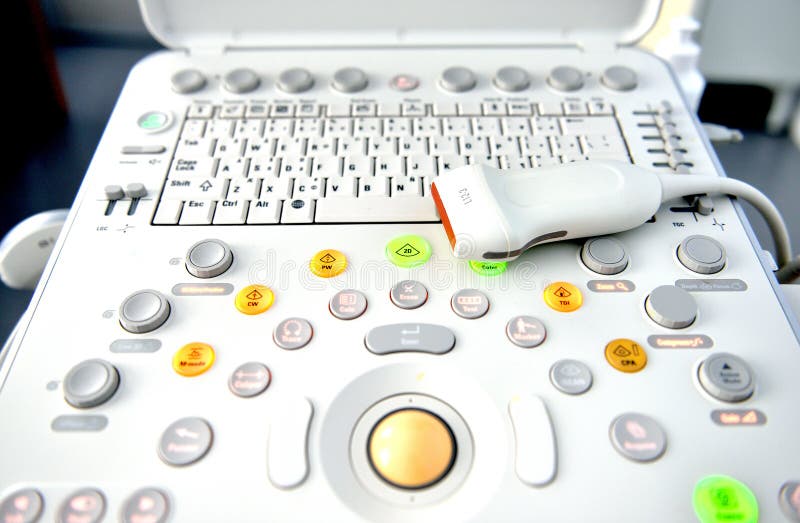 Ultrasound machine stock image. Image of button, clinic - 54359147