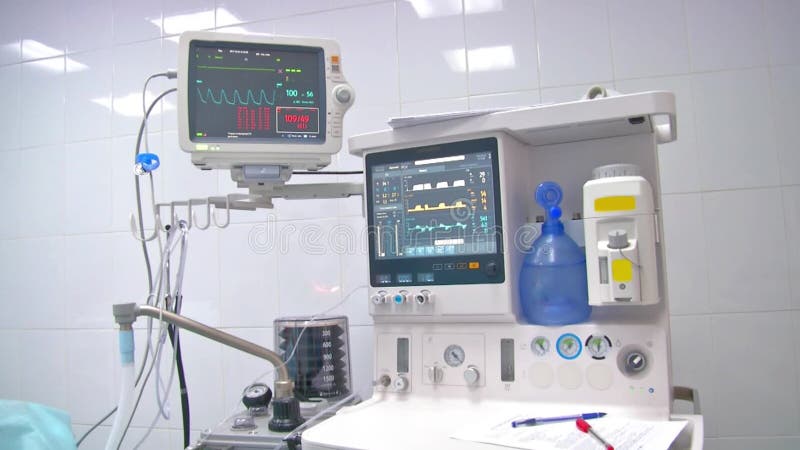 Medical Equipment. Ultrasound Machine in a Modern Operating Laboratory ...