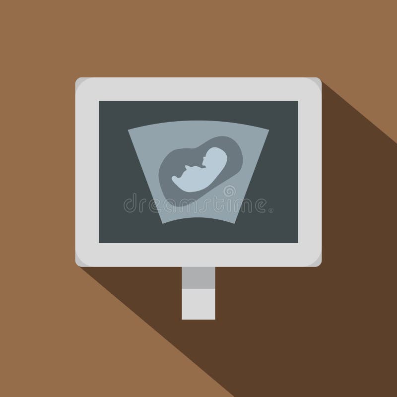 Ultrasound Icon In Flat Style. Scanner Equipment Vector Illustration On ...