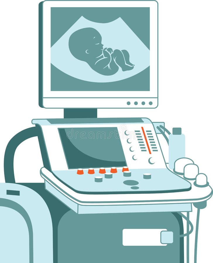 Ultrasound Scanner For Medical Examination Of Stock Vector Image
