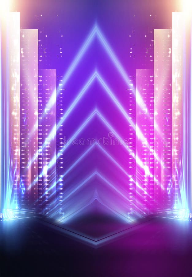 Ultraviolet Abstract Light. Light Element, Light Line. Violet and Pink ...