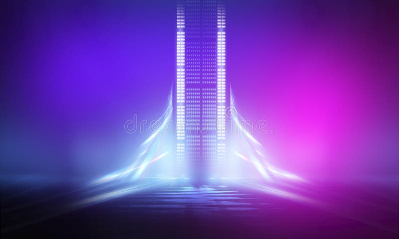 Ultraviolet Abstract Light. Light Element, Light Line. Violet and Pink ...