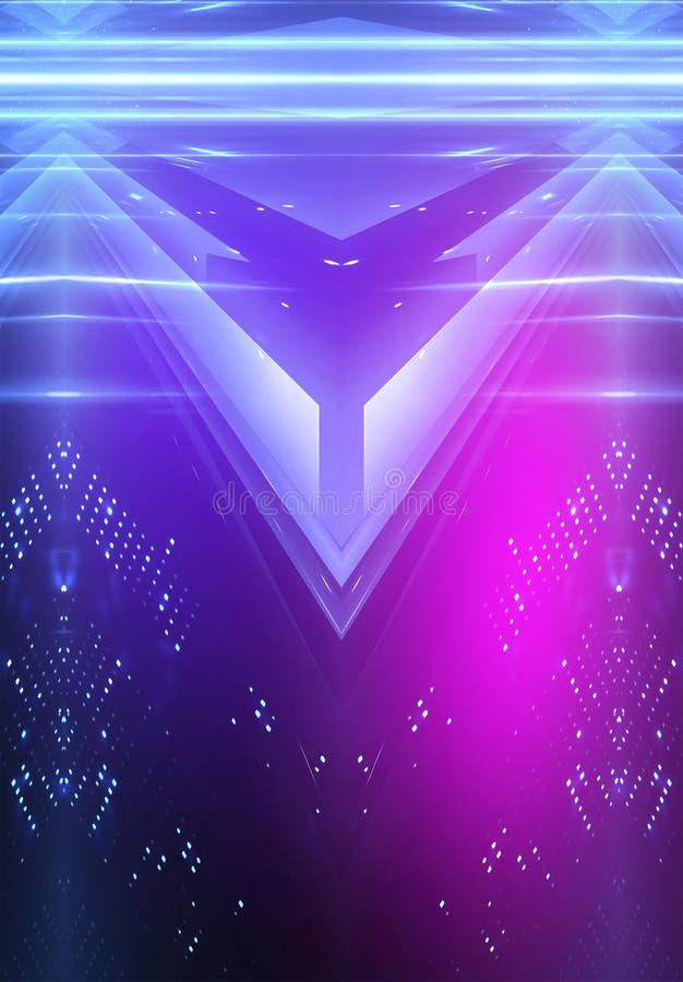 Ultraviolet Abstract Light. Light Element, Light Line. Violet and Pink ...