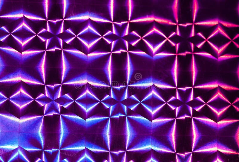 Ultraviolet Holographic Patterns, Close Up. Stock Photo - Image of ...
