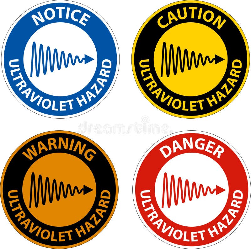 Ultraviolet Light Hazard Label on White Background Stock Vector ...