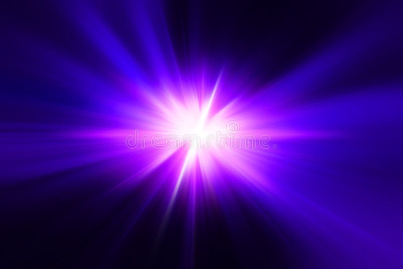 Ultraviolet Light. Violet Blue Fire Lighting Flare Bright Shining on ...