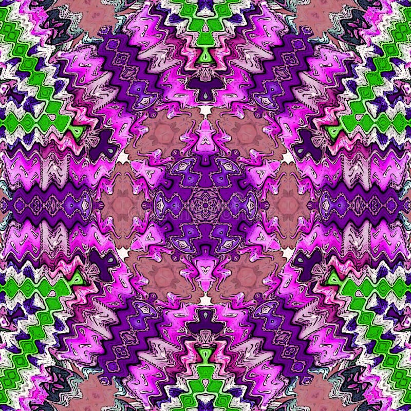 Ultraviolet Vibrant Mandala. Indian Pattern Stock Illustration ...