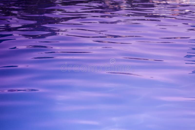 Ultraviolet Water of Pool or Sea with Waves and Sunlight Glares at ...
