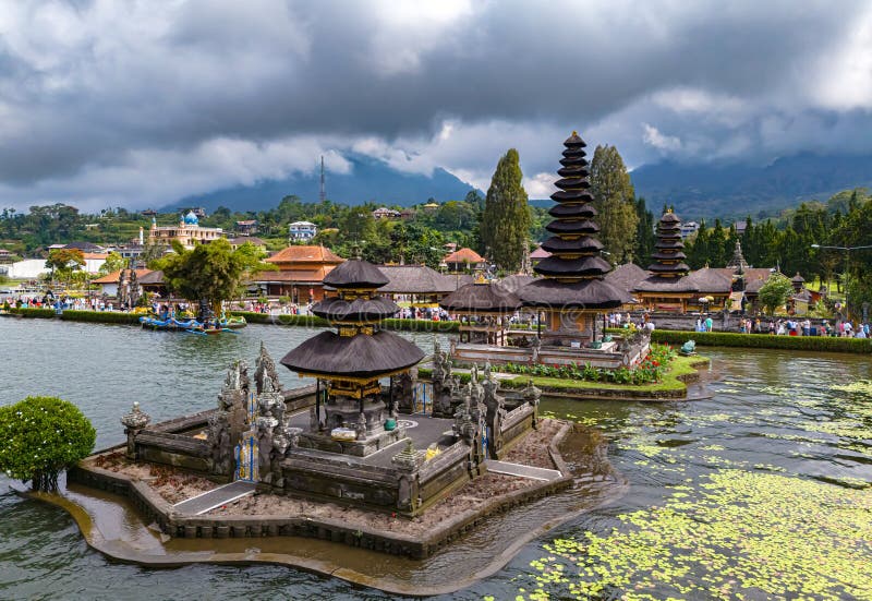Ulun Danu Beratan Temple, Bali, Indonesia Stock Photo - Image of asian ...