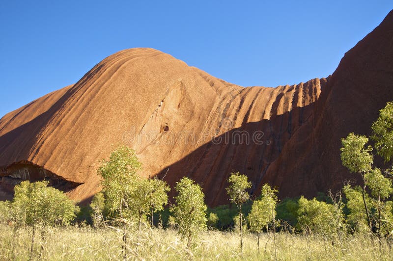 Big red rock in Australia editorial stock image. Image of desert - 12563384