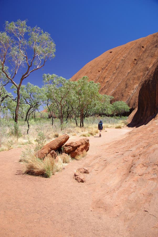 Uluru Visitors on Base Walk Editorial Photo - Image of central, area ...