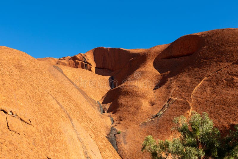 The Uluru Monolit Surface, Rusty Texture with Water Marks, Uluru, Ayers ...