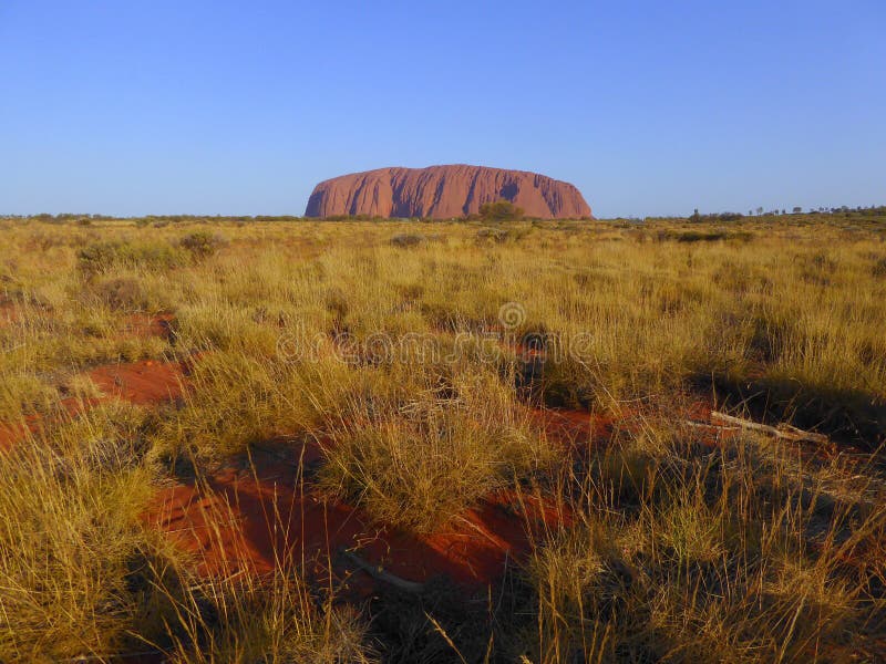 Uluru rock on horizon editorial image. Image of territory - 63785680