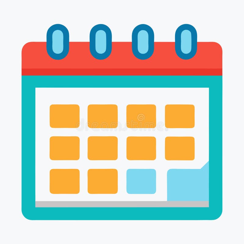 Um ícone De Calendário Colorido Imagem de Stock - Ilustração de sinal ...