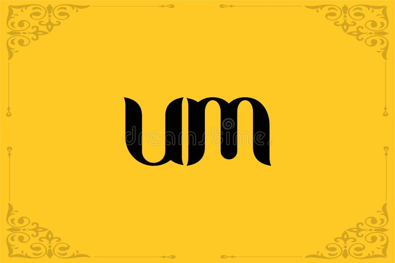 UM abstract luxury logo stock vector. Illustration of typography ...