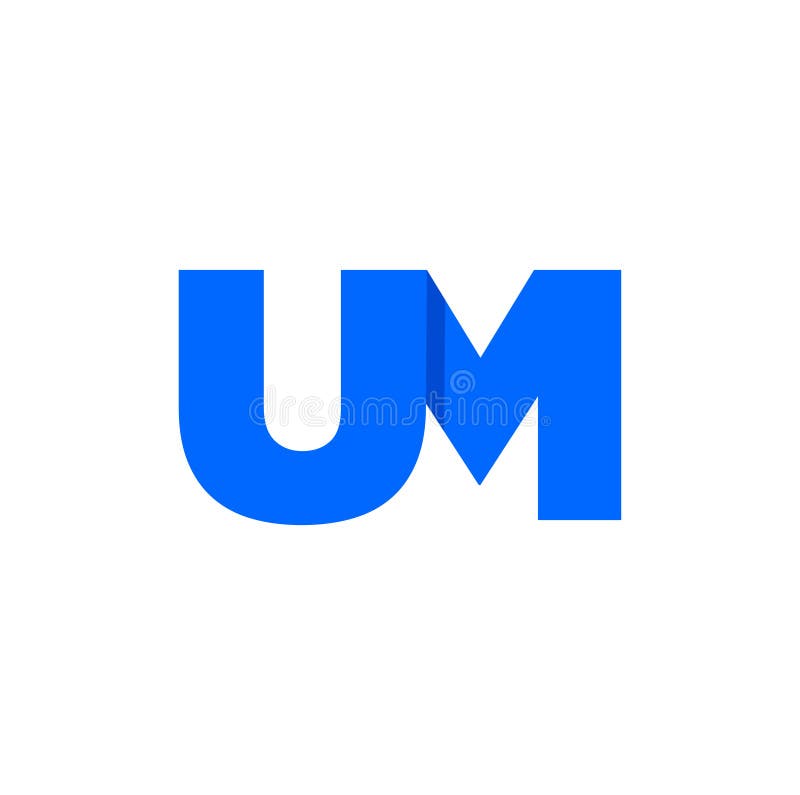UM Brand Name Initial Letters Icon. UM Vector Icon Stock Vector ...