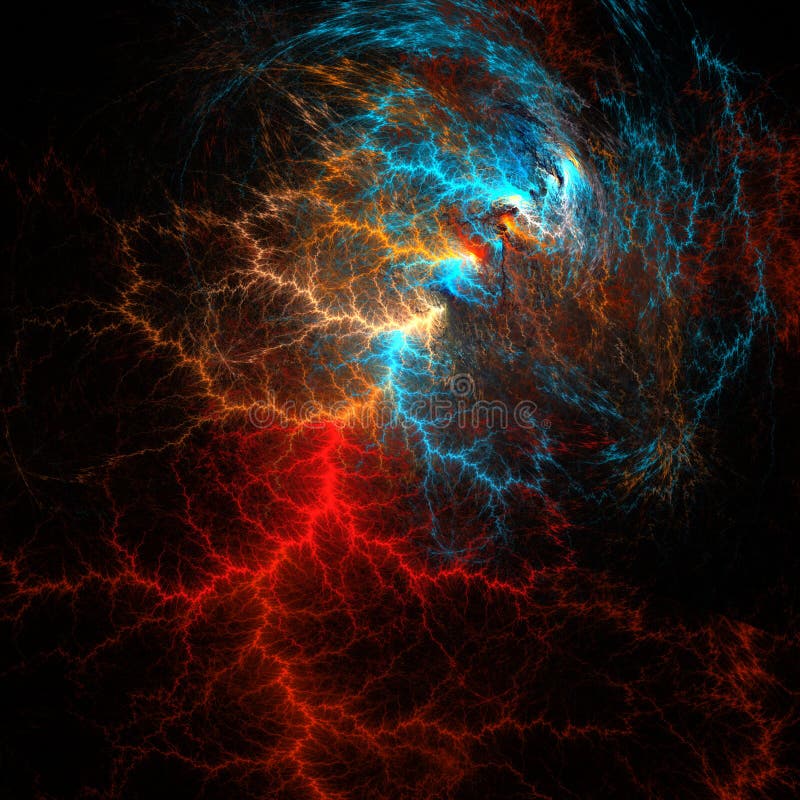 Um Flash De Relâmpago Arte Do Fractal Ilustração Stock - Ilustração de ...