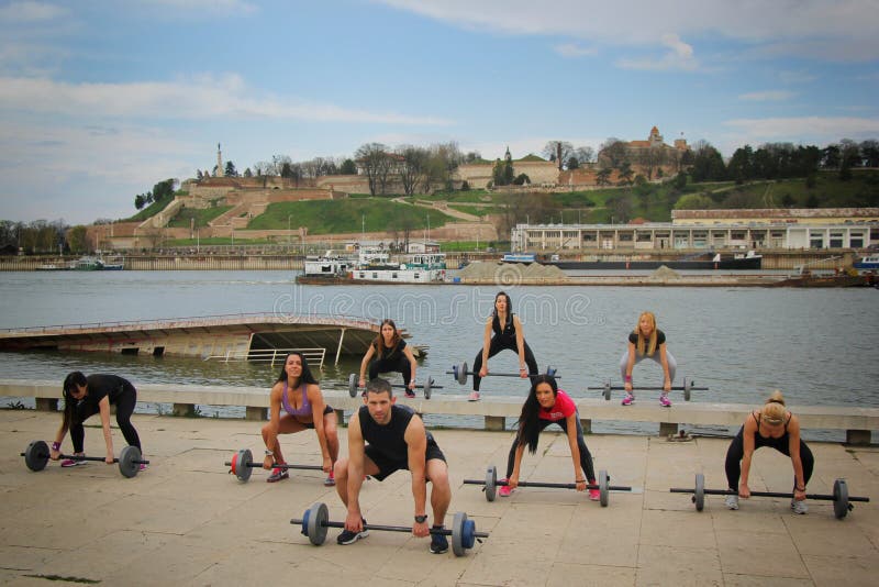 Um Grupo De Jovens Treinados Foto de Stock Editorial - Imagem de atleta ...