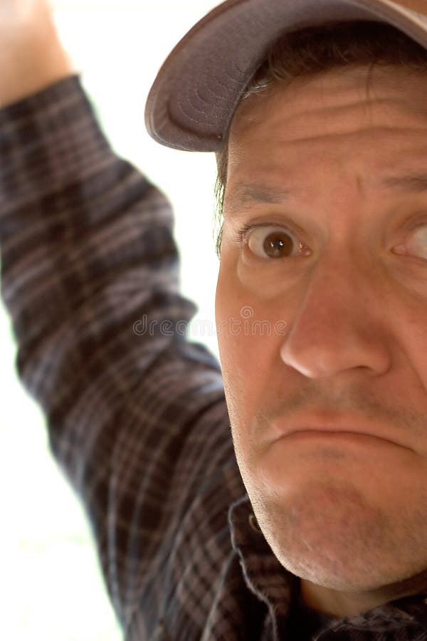 Um homem louco imagem de stock. Imagem de branco, isolado - 493615