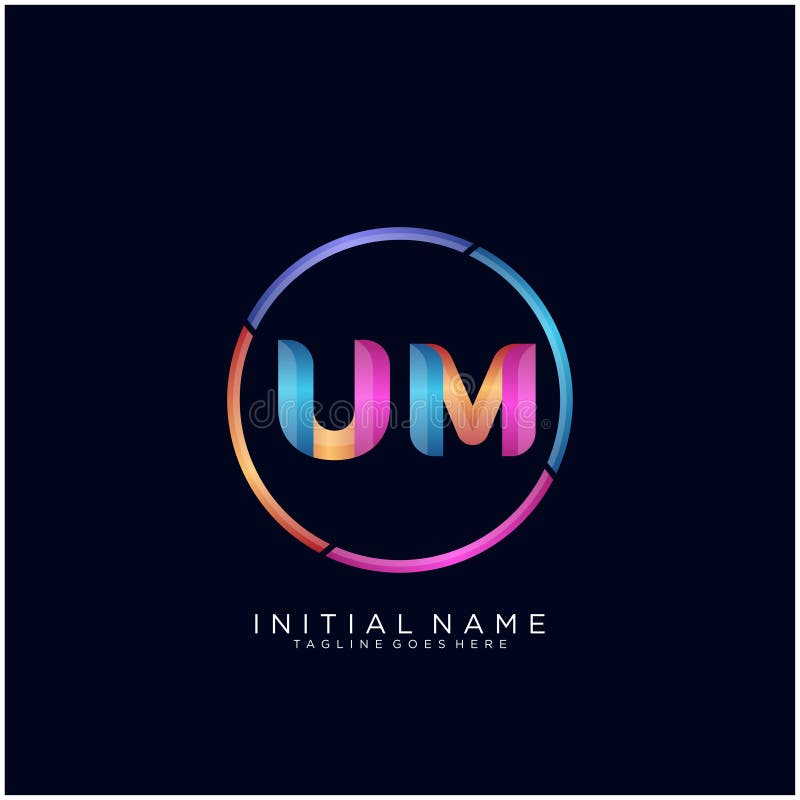 UM Letter Logo Icon Design Template Elements Stock Vector ...
