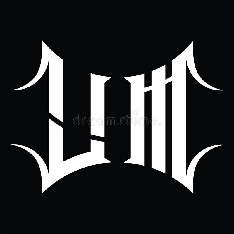UM Logo Monogram with Abstract Shape Design Template Stock Vector ...