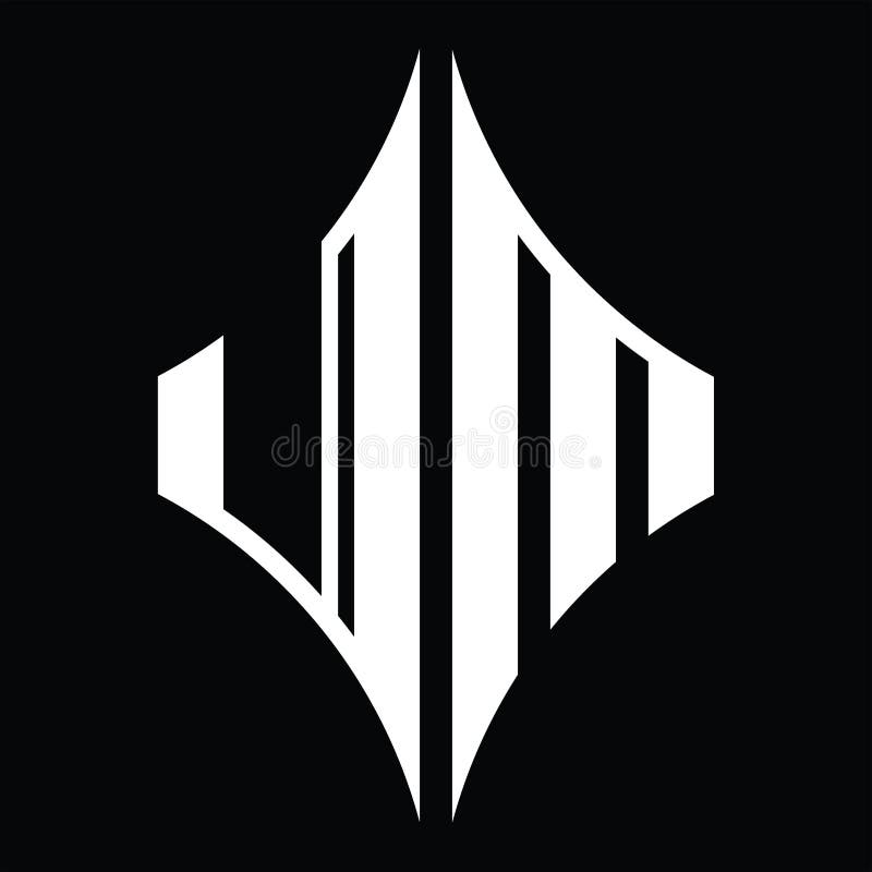 UM Logo Monogram with Diamond Shape Design Template Stock Vector ...