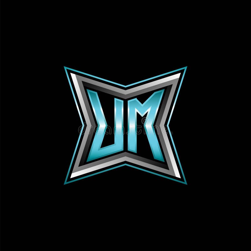 UM Logo Monogram Geometric Modern Design Stock Vector - Illustration of ...