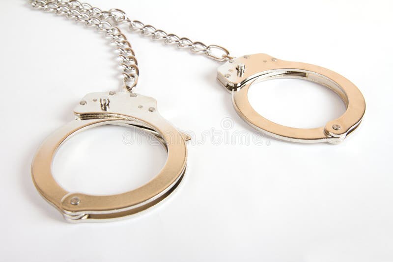 Um Par De Algemas Com Chaves Imagem de Stock - Imagem de handcuffs ...