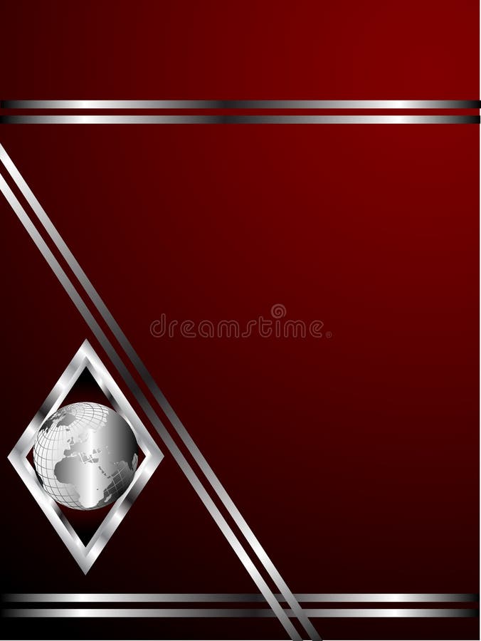 Um Profundo - Molde Vermelho E De Prata Do Cartão Ilustração do Vetor ...