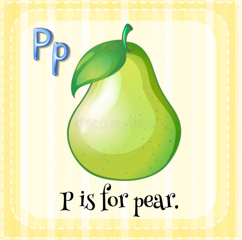 Uma letra P para a pera ilustração do vetor. Ilustração de letras ...