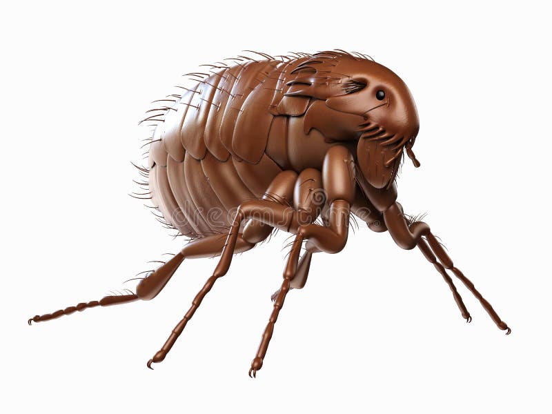Uma pulga ilustração stock. Ilustração de invertebrado - 59785799