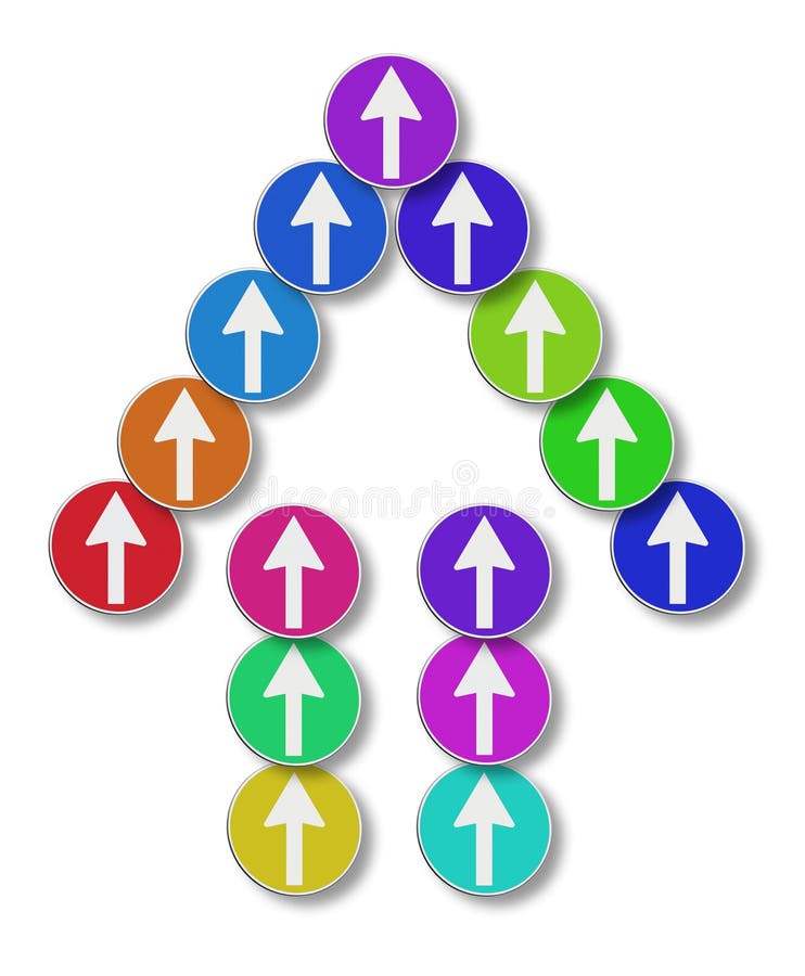 Seta colorida imagem de stock. Imagem de creatividade - 61735115