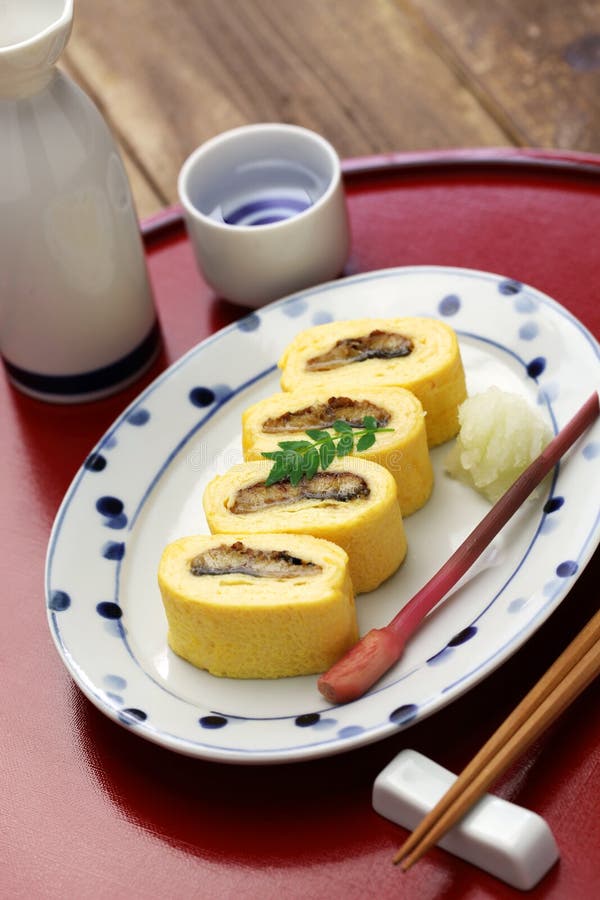 Umaki, Japanese Eel Rolled Omelet, Stock Photo - Image of homemade ...
