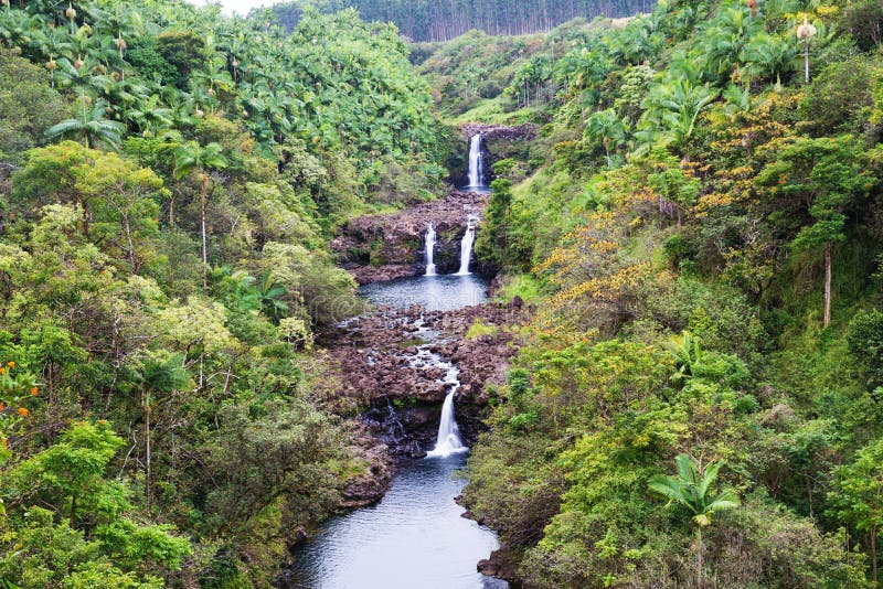 Rainbow Falls Big Island, Hawaii Stock Photo - Image of hiking, calm ...