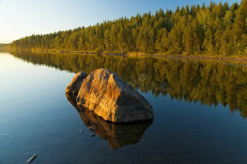 Umba River. Russia. Kola Peninsula Stock Image - Image of sunset ...